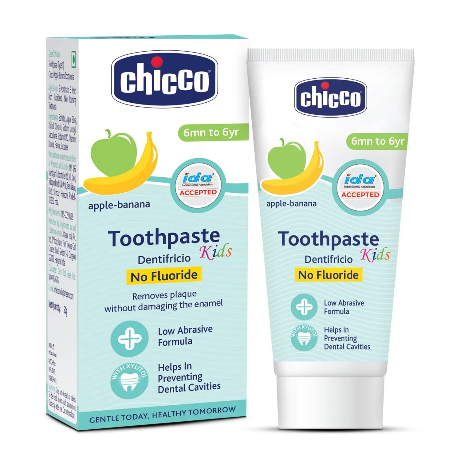 Chicco Toothpaste for Kids 50g - Banana Apple Flavour - 6m to 6yrs ...